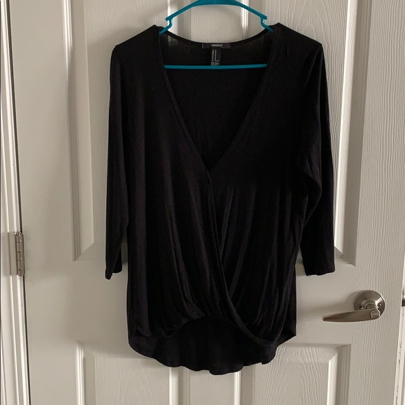 Forever 21 | Tops | V Neck Swoop Top | Poshmark